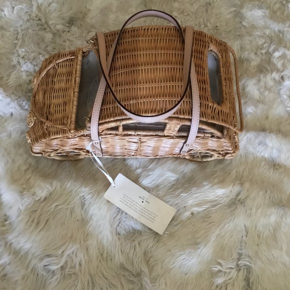 kate spade | Bags | Kate Spade Wicker Car Bag New | Poshmark